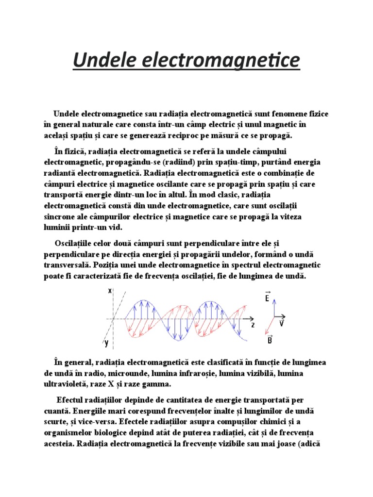 Unde Electromagnetice | PDF