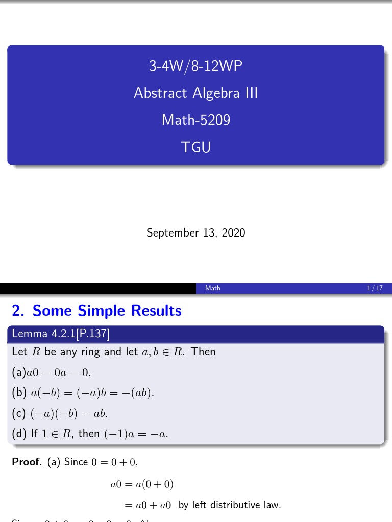 3 4W 8 12WP Math 5209 | PDF | Ring (Mathematics) | Field (Mathematics)