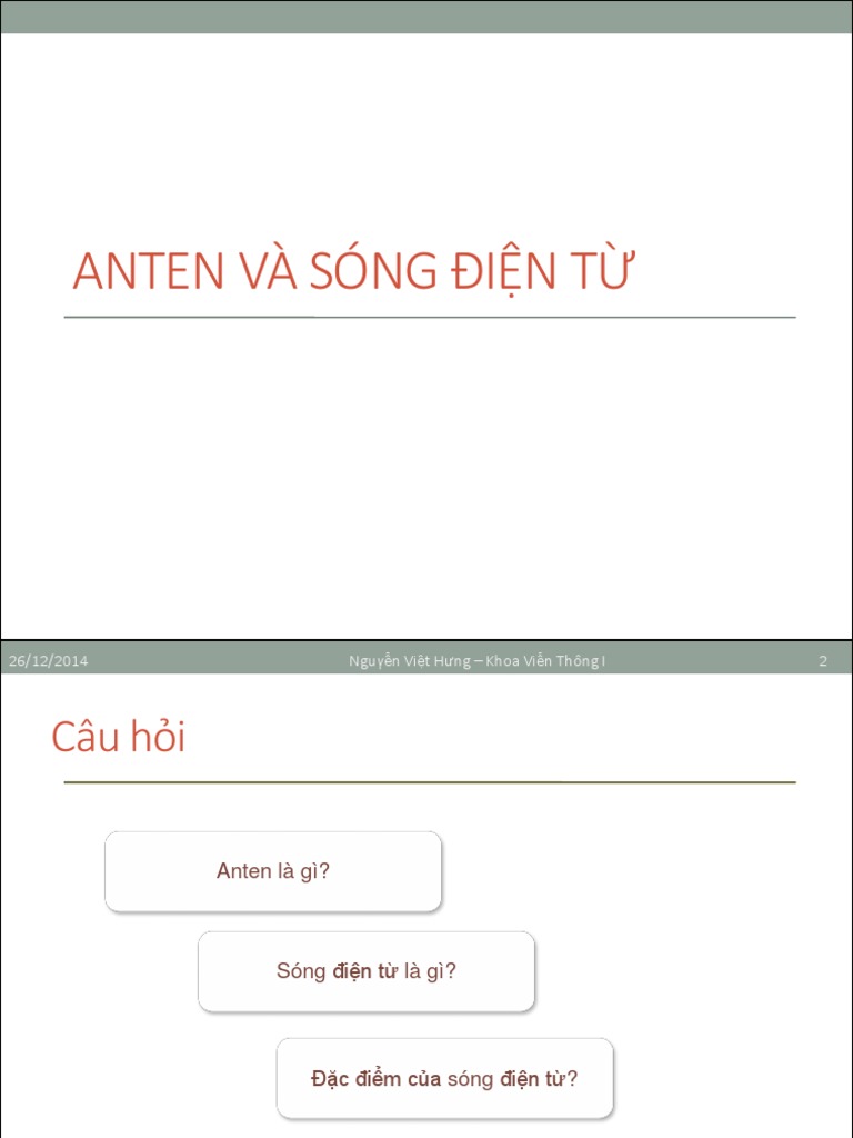 Song Dien Tu Va Anten | PDF