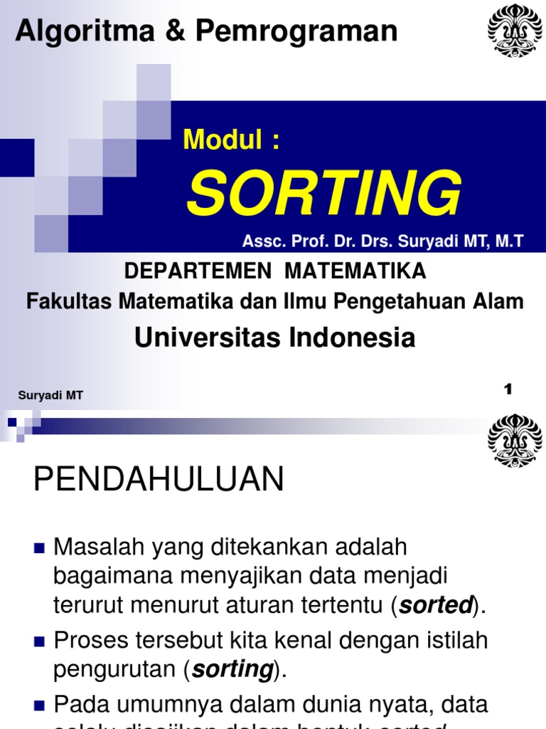 Alprog - T13 Sorting 2022 | PDF