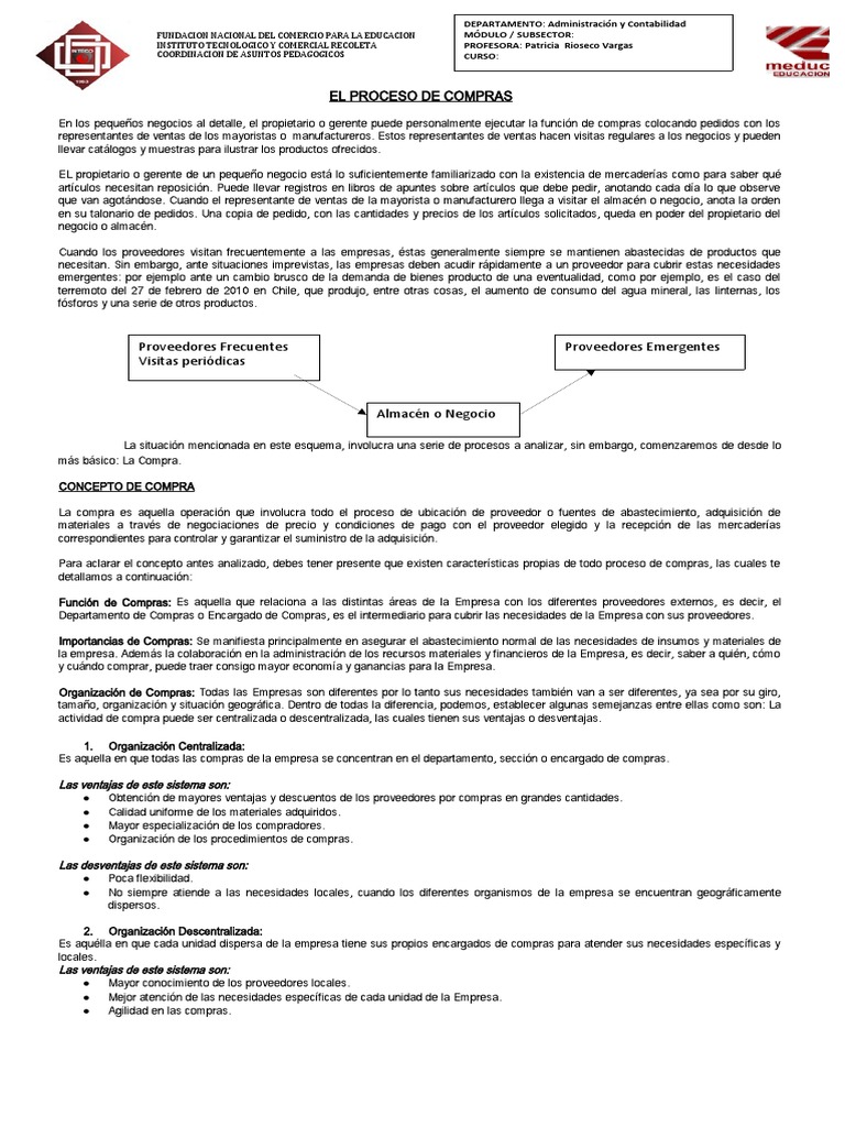 El Proceso de Compras | PDF | Calidad (comercial) | Business