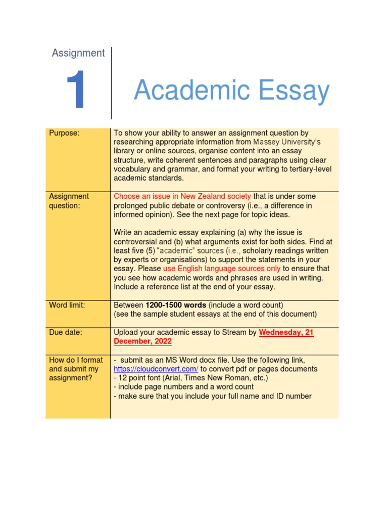 Academic Essay Assignment Guidelines | PDF | Immigration | Labour Economics