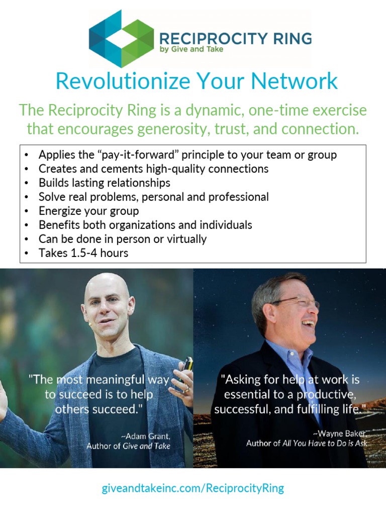 Reciprocity Ring Solution Sheet 2020 | PDF | Communication | Business