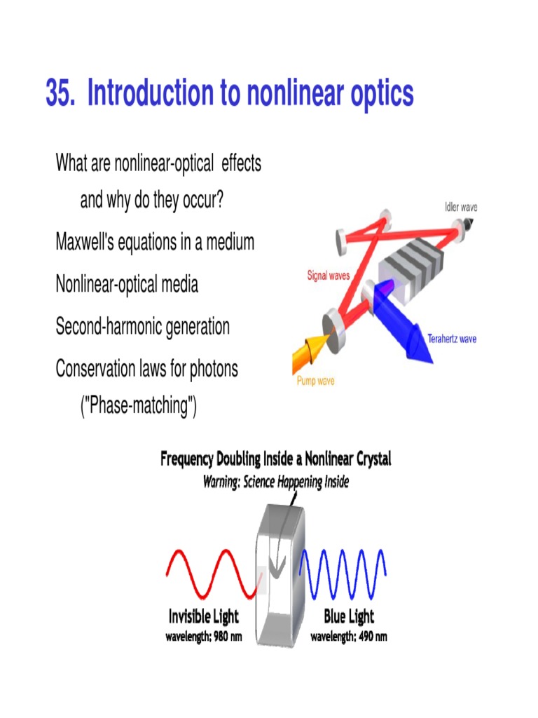 Introduction to Nonlinear Optics | PDF | Nonlinear Optics | Optics