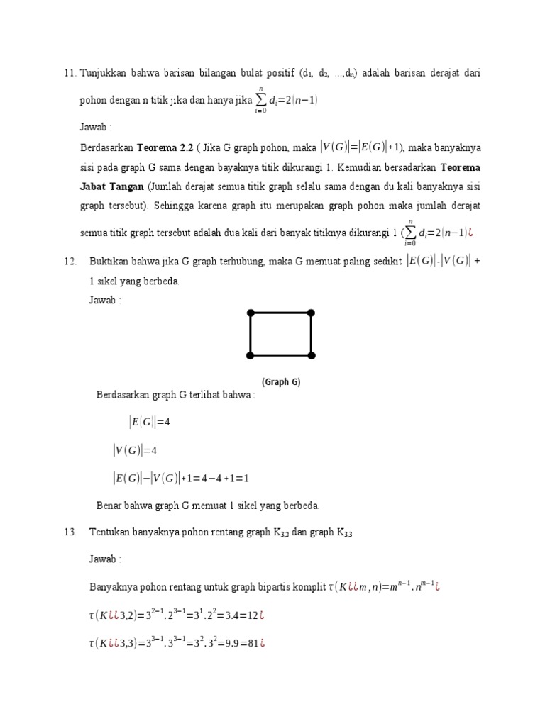 Teorema dan Pohon dalam Graf | PDF