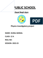 Physics Project Class-XII (2021-22) - Investigatory Project | PDF ...