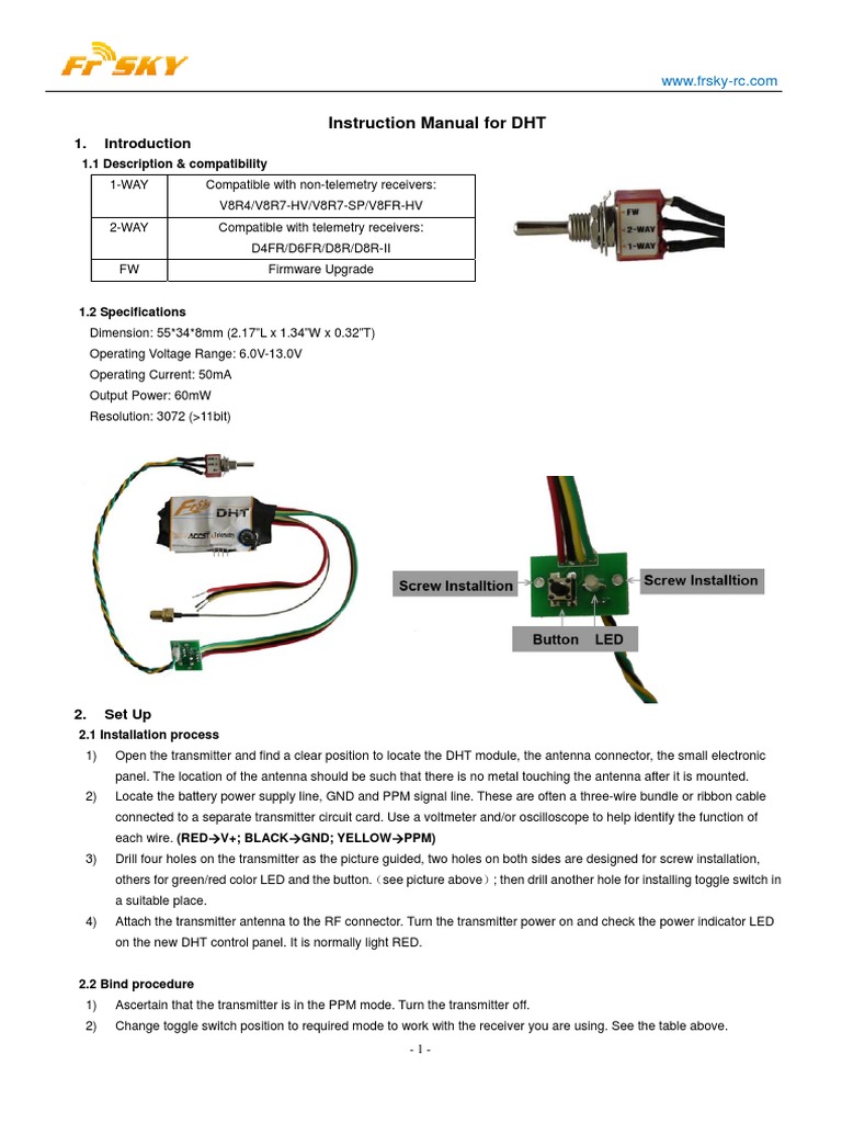 Modulo FRSky FutabaFM para 2 4 | PDF | Transmitter | Antenna (Radio)