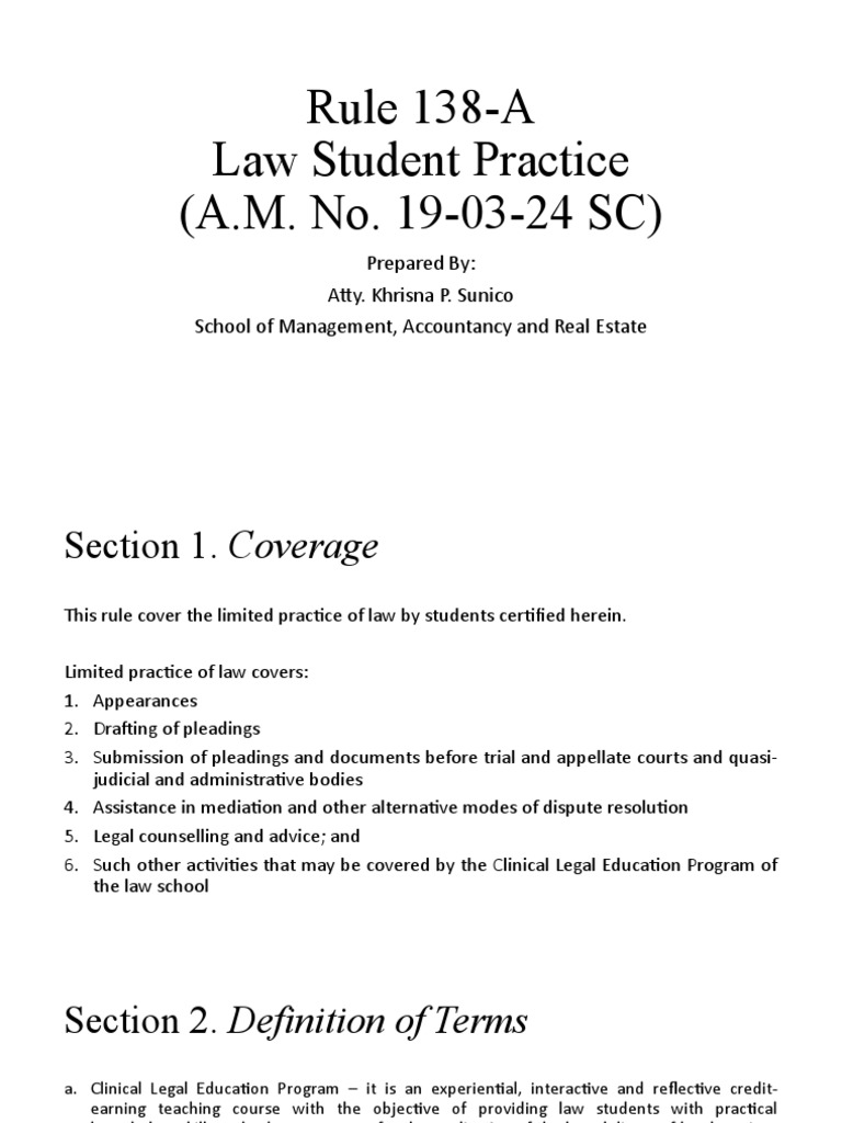 Rule 138-A - 09sept21 | PDF | Legal Education | Lawyer