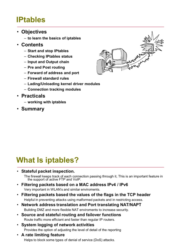 Iptables Overview and Learning Guide | PDF | Firewall (Computing ...