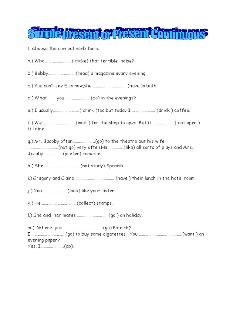 Verb Forms, Tenses, and Questions: A Comprehensive Grammar Review | PDF