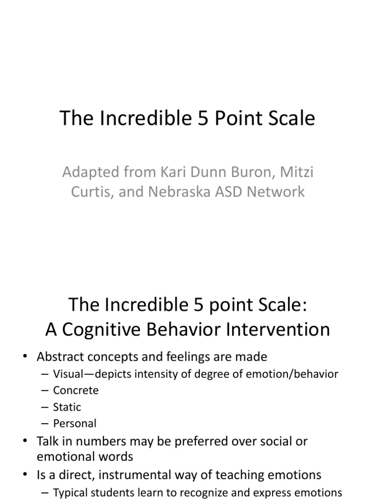 The Incredible 5 Point Scale | PDF | Autism Spectrum | Concept