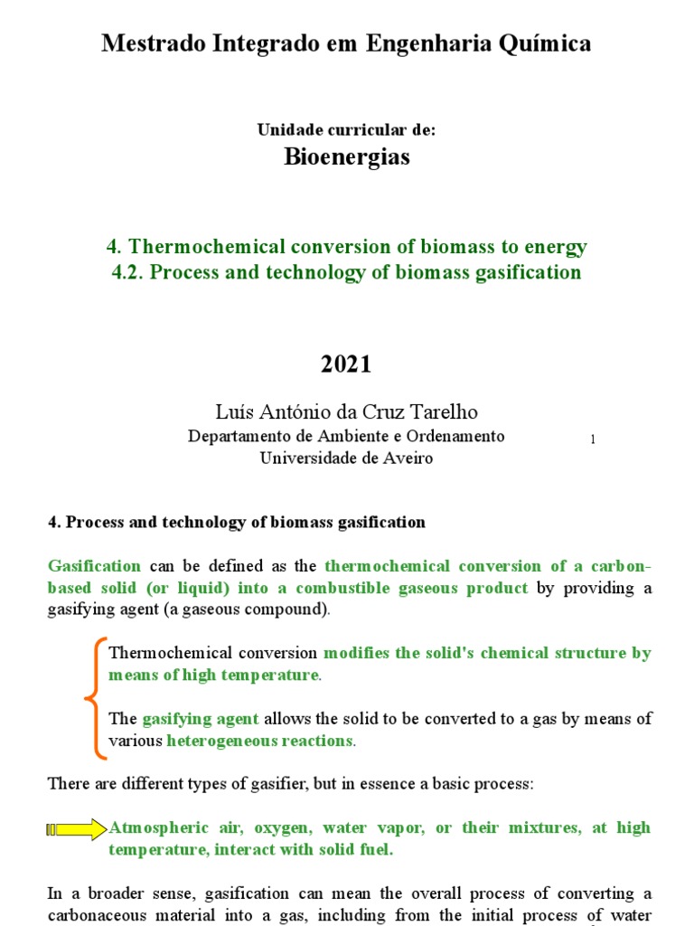BioEner 4-2 Biomassa-En | PDF | Gasification | Combustion