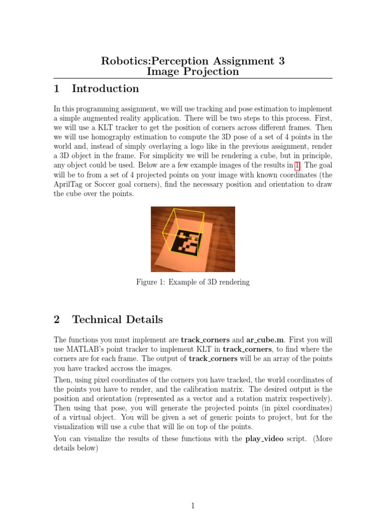 Robotics Perception Week 3 Assignment | Download Free PDF | Matrix ... Robotics Perception Week 3 Assignment | Download Free PDF | Matrix ...