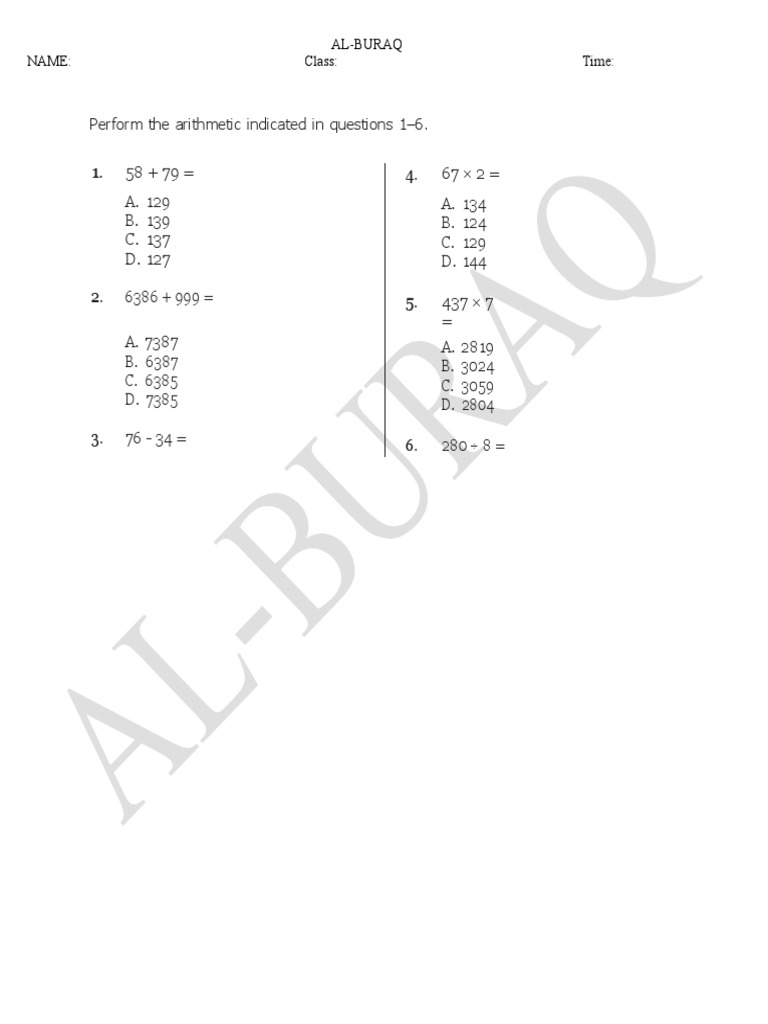 Math Test 5 | PDF | Area | Mathematics