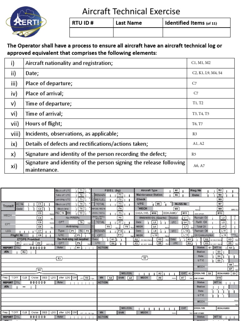 Aircraft Techlog Mihails Jankovskis | PDF