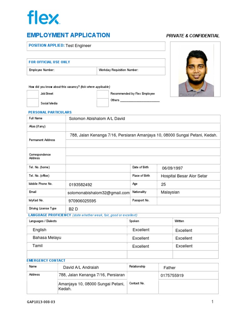 IDL Application Form | PDF | Employment | Background Check