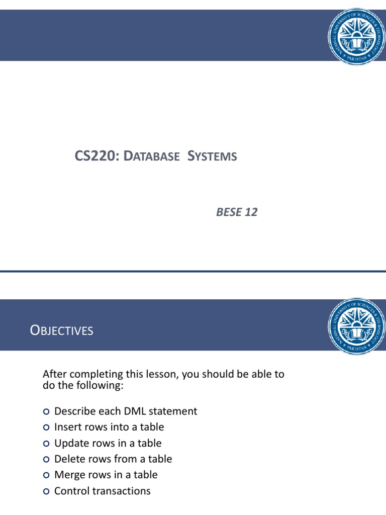 SQL DML - Insert Update Delete | PDF | Software Engineering | Computing