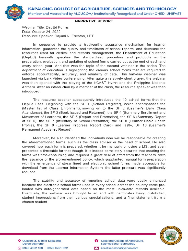 Series 2 Webinar Narrative | PDF | Web Conferencing | Information ...