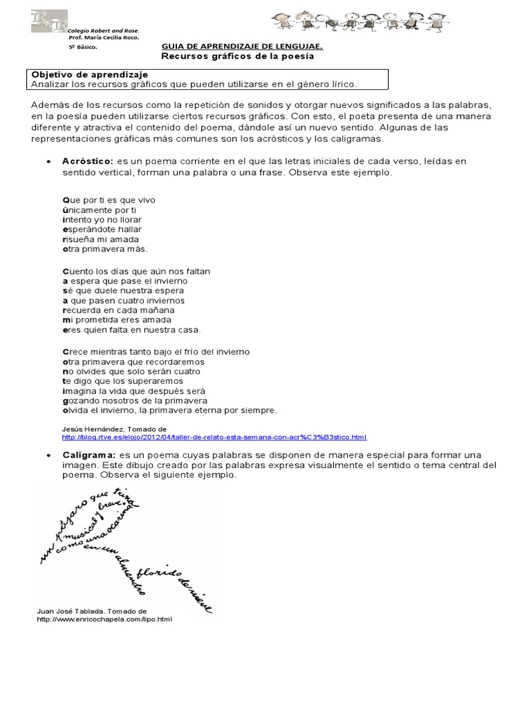 Guia 5° Leg - Poema | PDF | Poesía