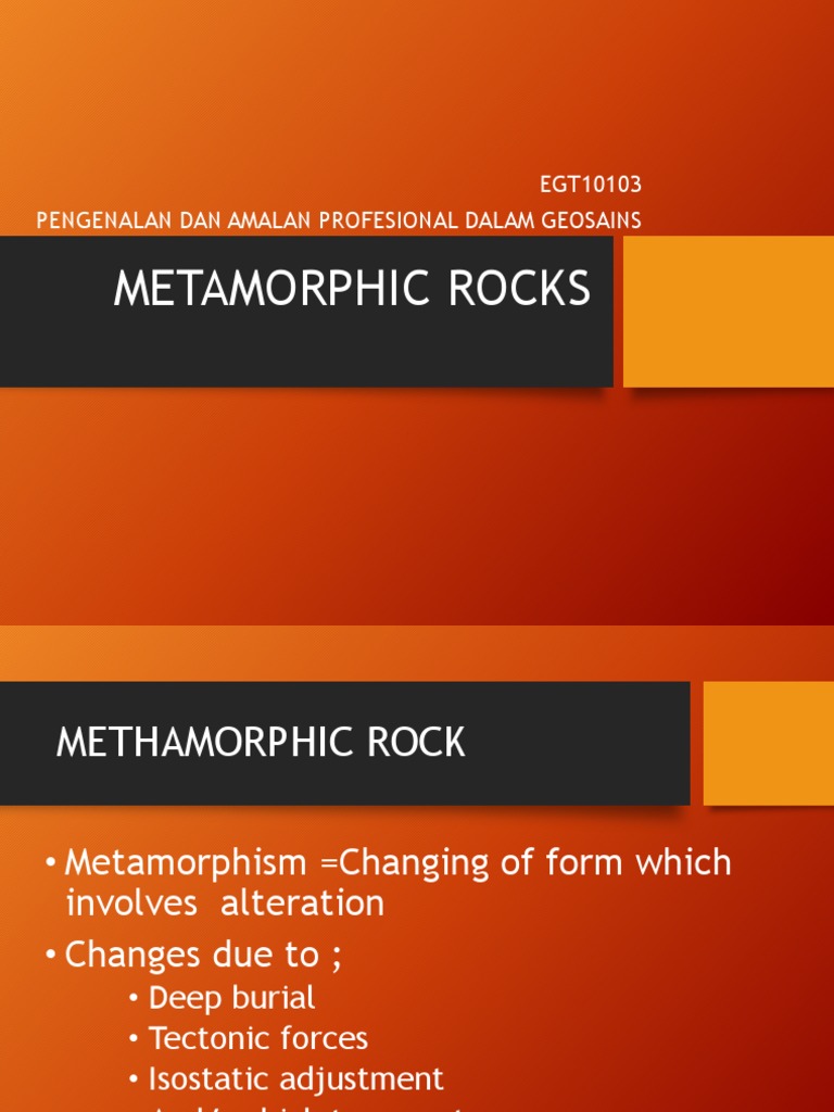 Metamorphic Rocks: Types and Formation | PDF