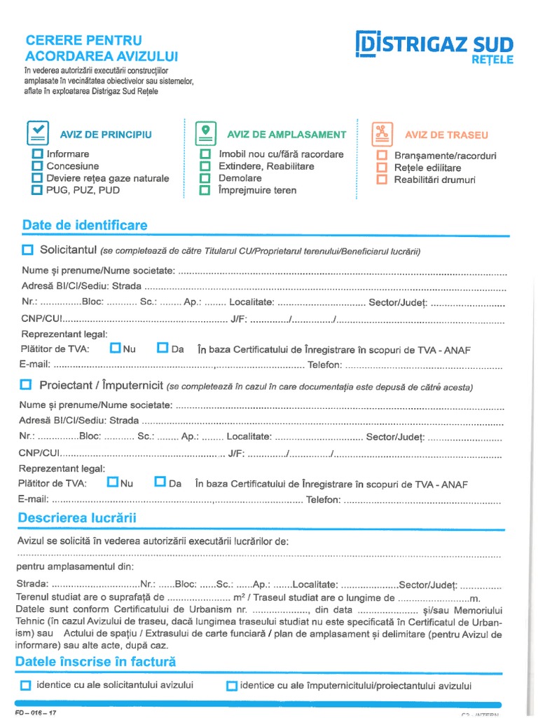 Cerere Distrigaz | PDF