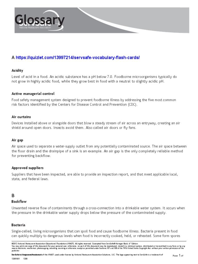 ServSafe Study Guide | PDF | Foodborne Illness | Foods