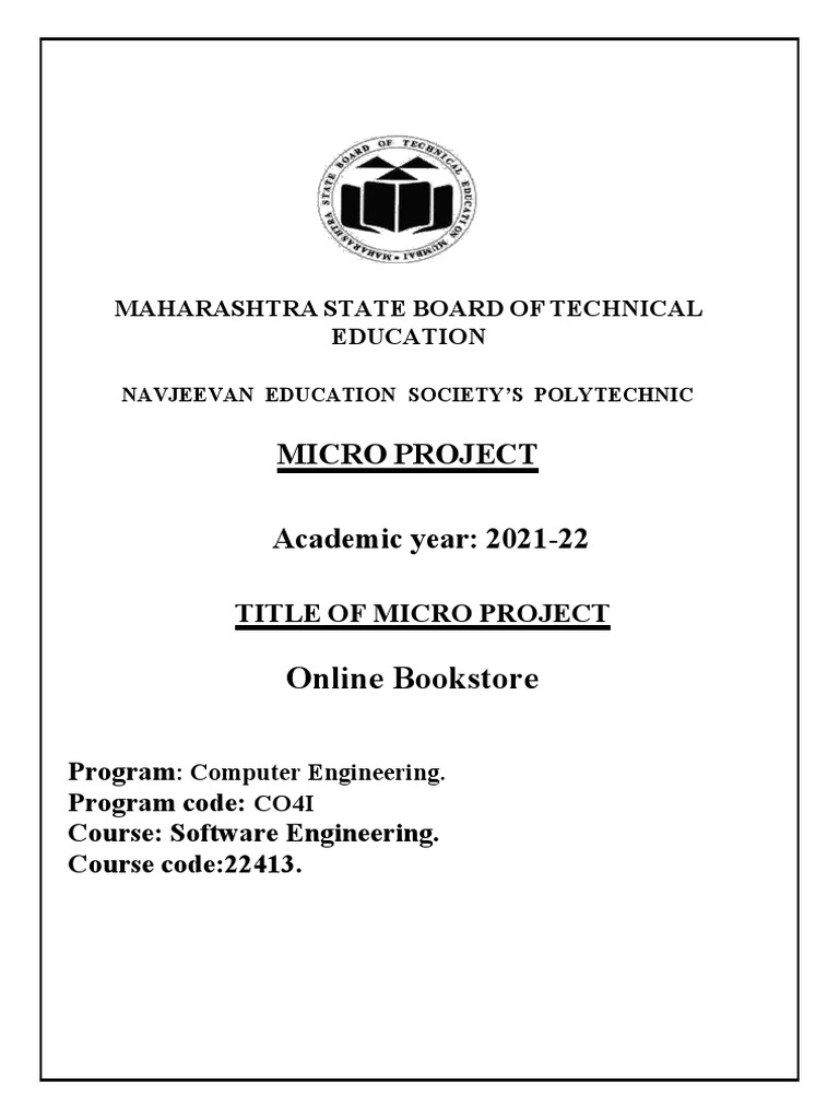 SEN MICRO PROJECT e | PDF | Online Shopping | Books