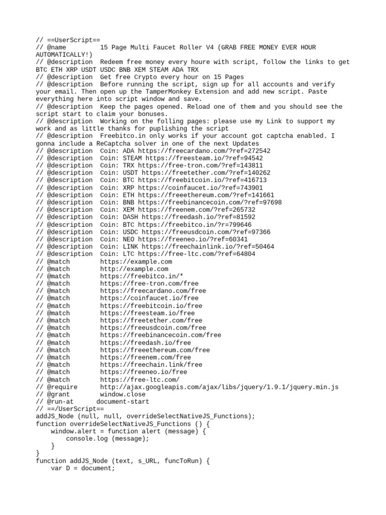 Crypto Faucet Script Users | PDF | Computing | Information Age