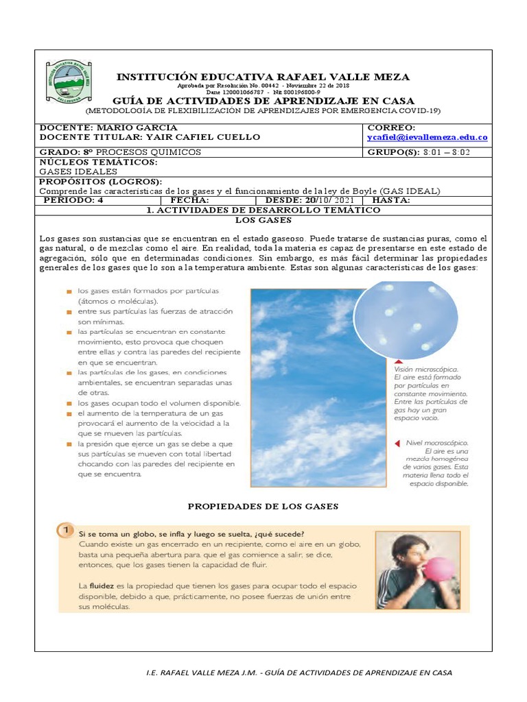 Características de los Gases Ideales | PDF | Gases | Física