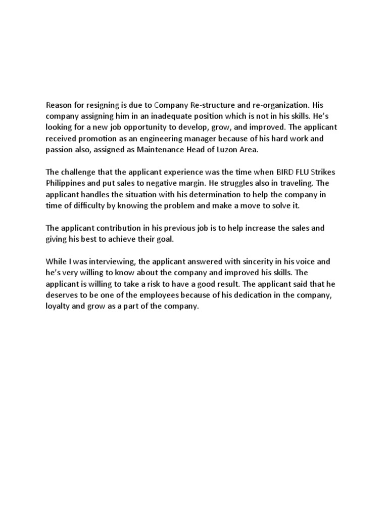 Sample Interview | PDF