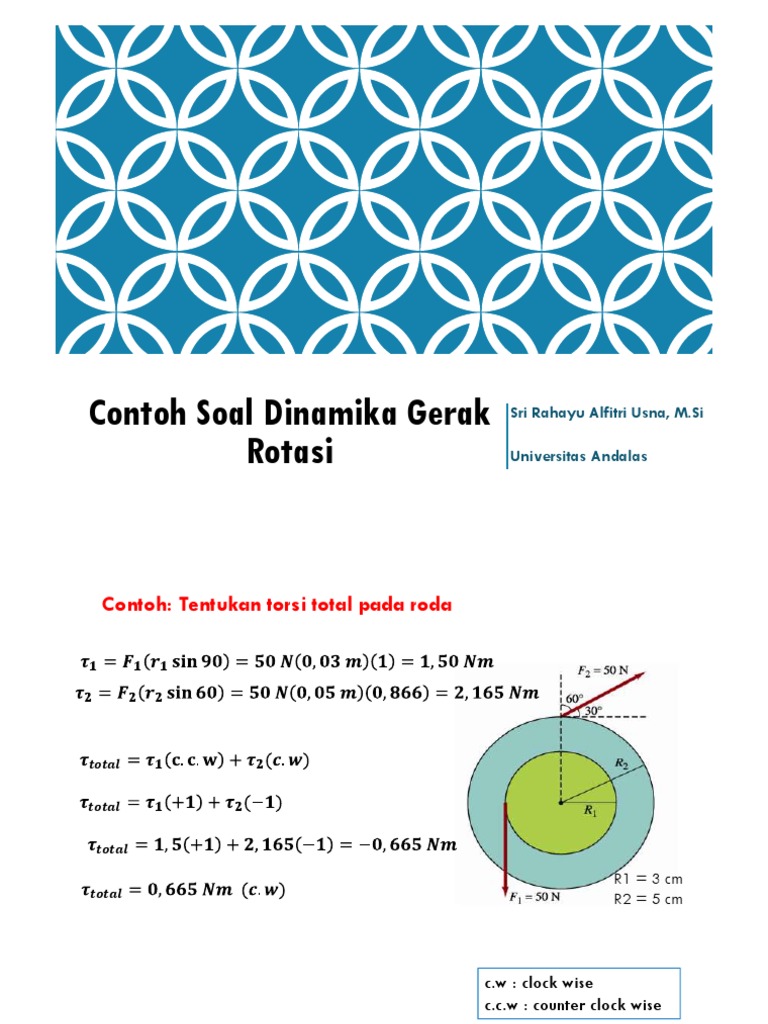 Contoh Soal Dinamika Rotasi | PDF | Metode & Bahan Ajar