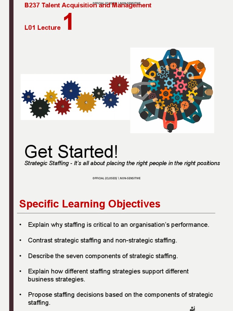B237 Lesson 1 (Part 1) - Business Strategy & Talent Philosophy | PDF ...