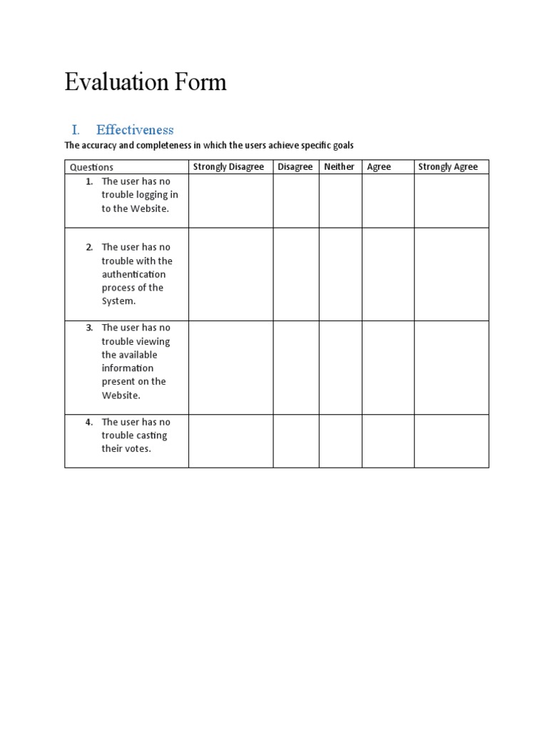 ISO 9241 User Evaluation Form | PDF | Computers