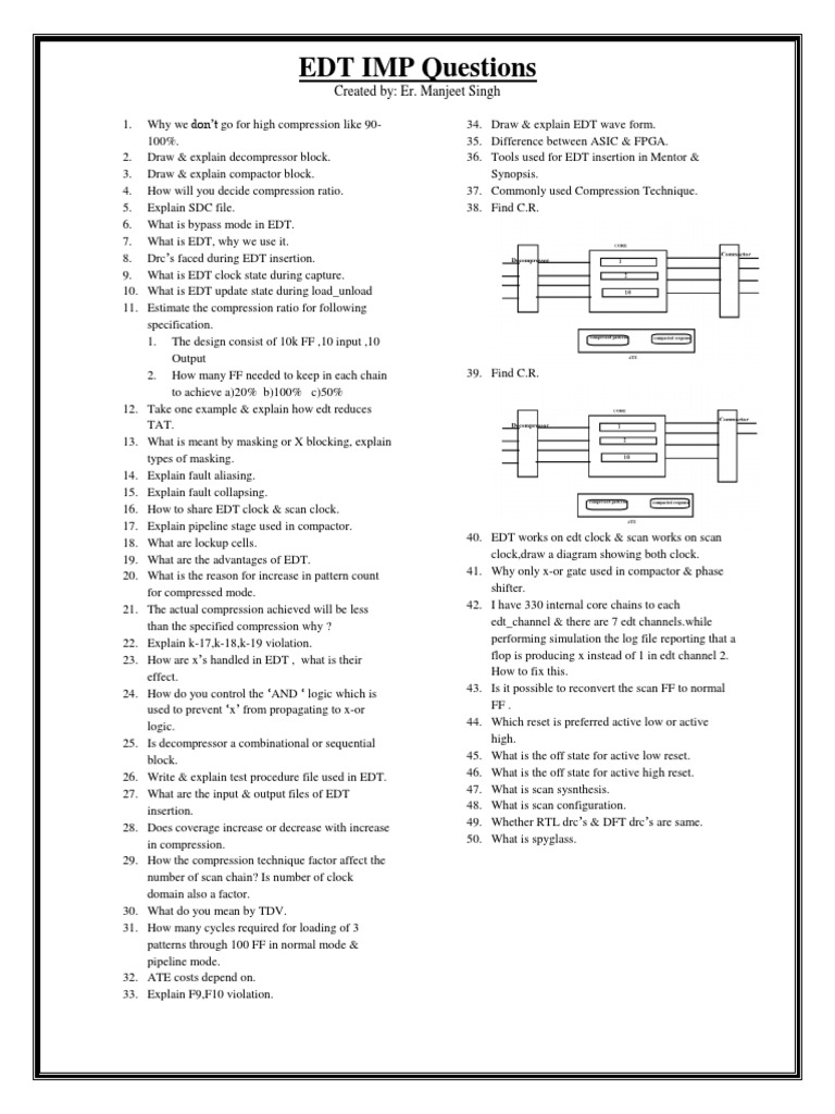 EDT IMP Questions | PDF | Digital Electronics | Computing