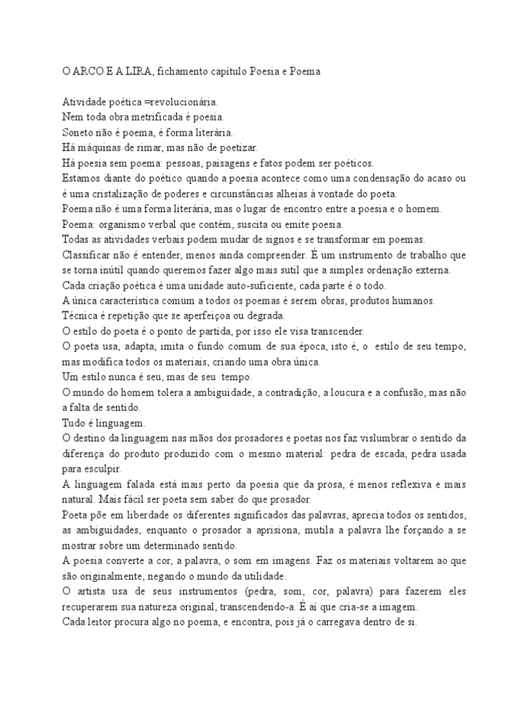 O que caracteriza um poema | PDF | Poesia | Prosa