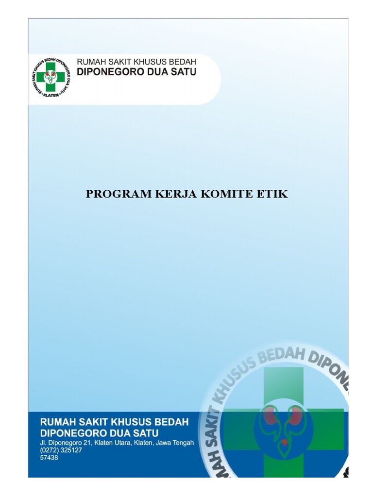 Program Kerja Komite Etik RSKB Diponegoro | PDF | Pengembangan Diri
