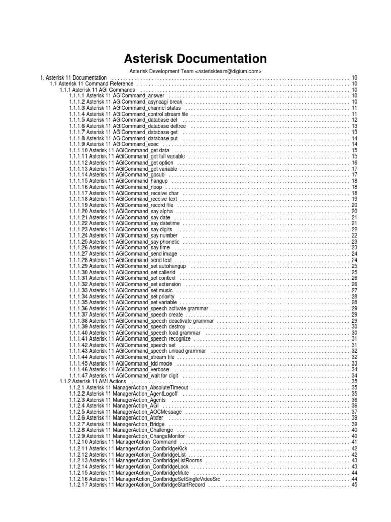 Asterisk Admin Guide 11.6 | PDF | Computing | Information Technology Management