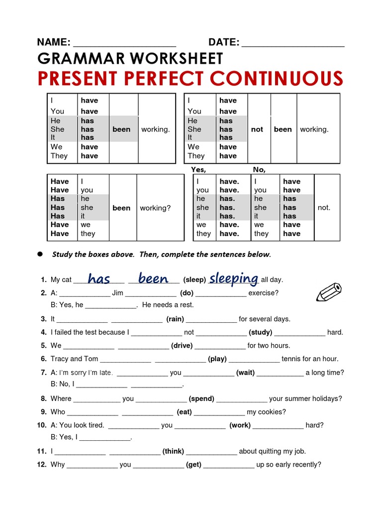 Present Perfect Continuous | PDF