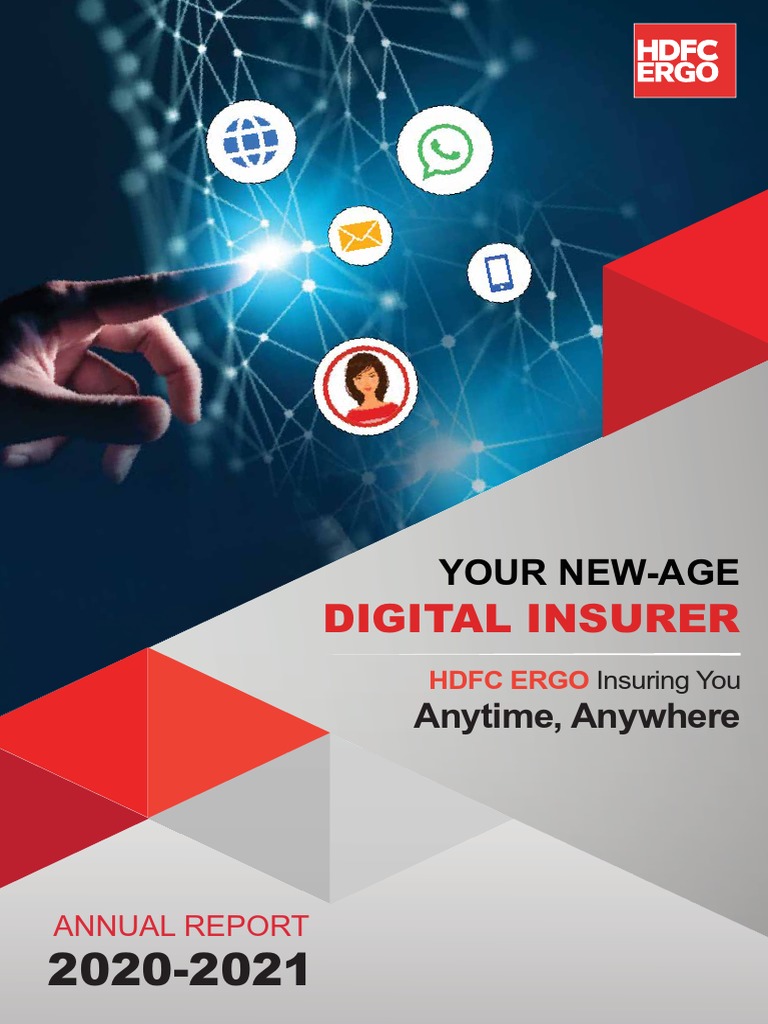HDFC Ergo Annual Report Fy 2020 21 | PDF | Dividend | Underwriting