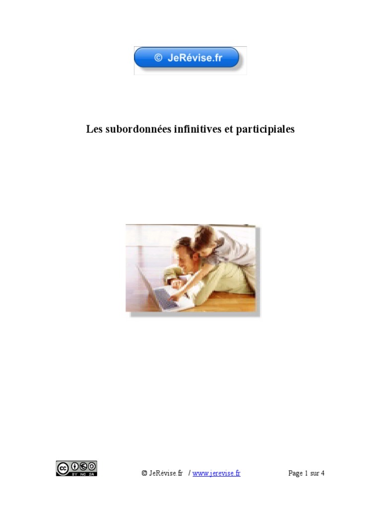 Exercices Propositions Subordonnees Infinitives Participiales | PDF ...