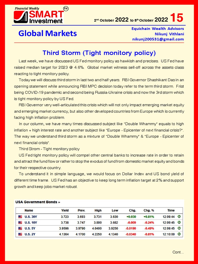 Global Markets: Third Storm (Tight Monitory Policy) | PDF | Stocks ...