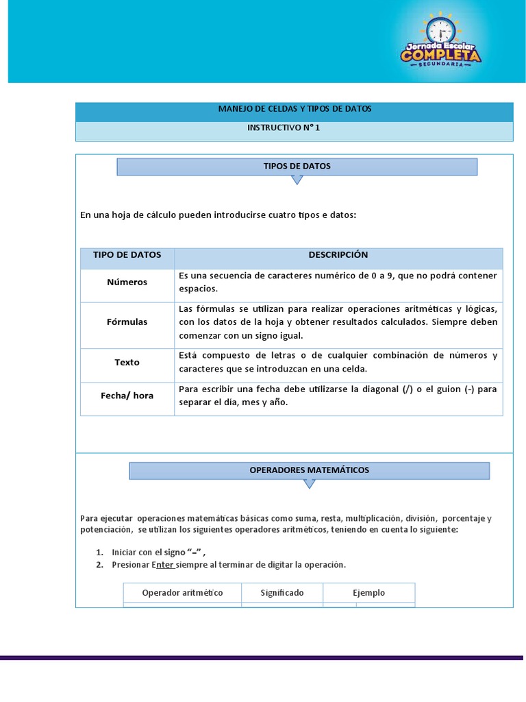 EPT1-U5-S3-I-Instructivo 1 | PDF | Matemática Elemental | Aritmética