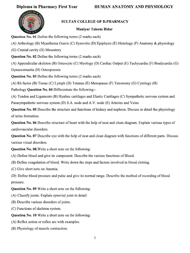 Hap Question Bank With Answers | PDF