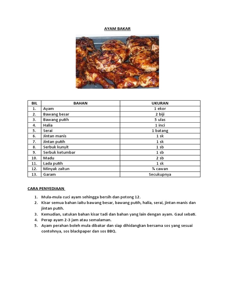 Marinate Bahan BBQ Cu09 | PDF