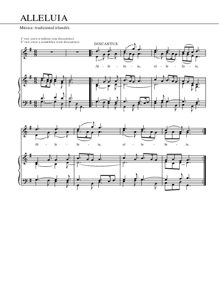 Alleluia (Irlandés) | PDF