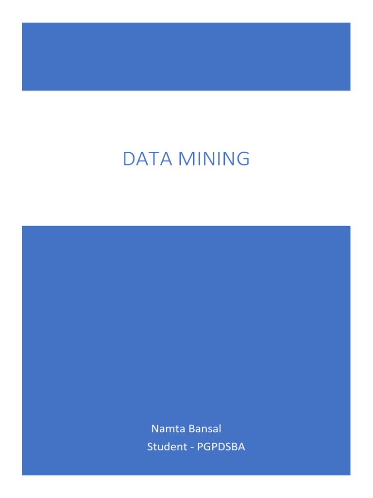 Data Mining Pdf Cluster Analysis Receiver Operating Characteristic