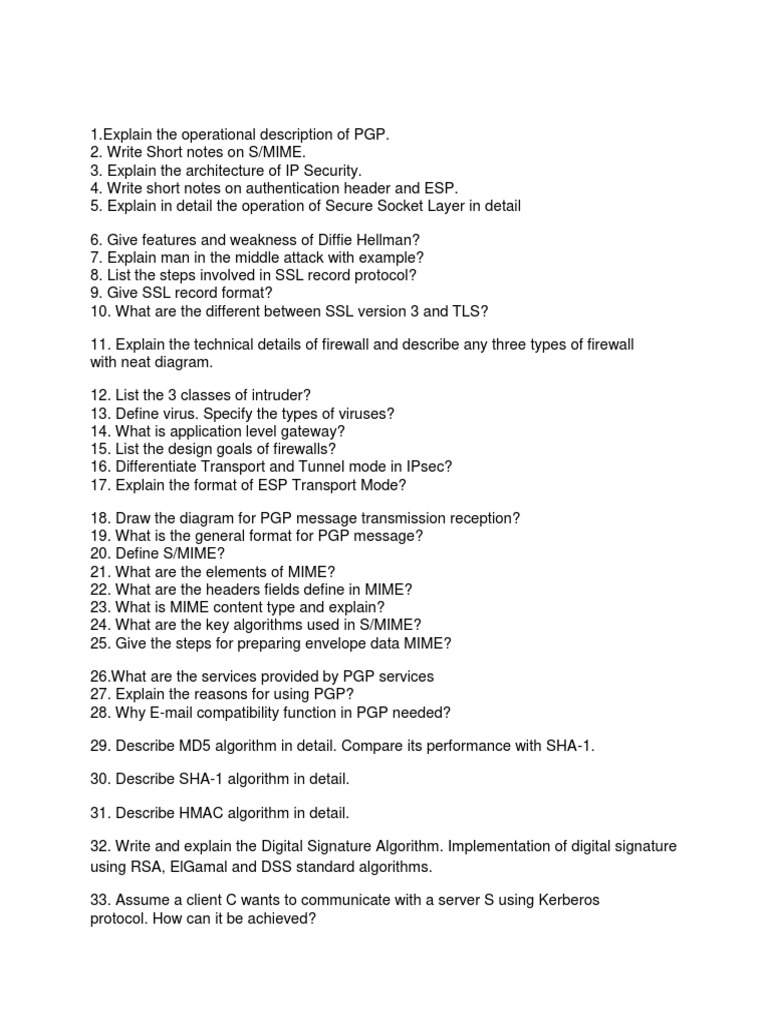 Cryptography Questions | PDF | Transport Layer Security | Public Key ... Cryptography Questions | PDF | Transport Layer Security | Public Key ...