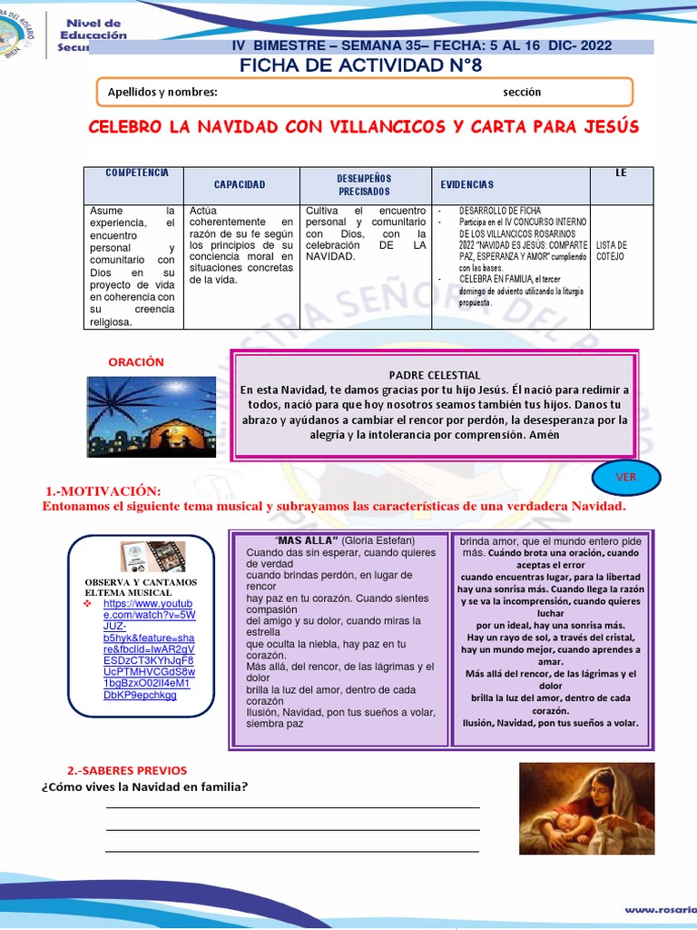 Ficha de Religion | PDF | Navidad | Reyes Magos