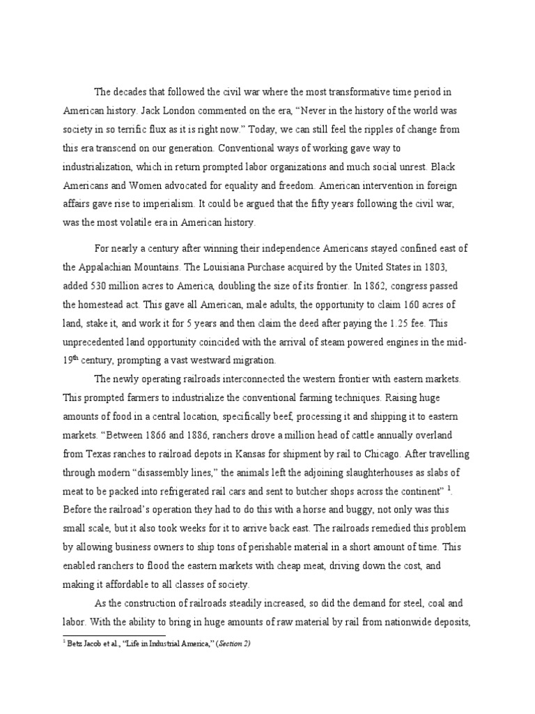 Midterm Essay | PDF | Imperialism | Progressivism