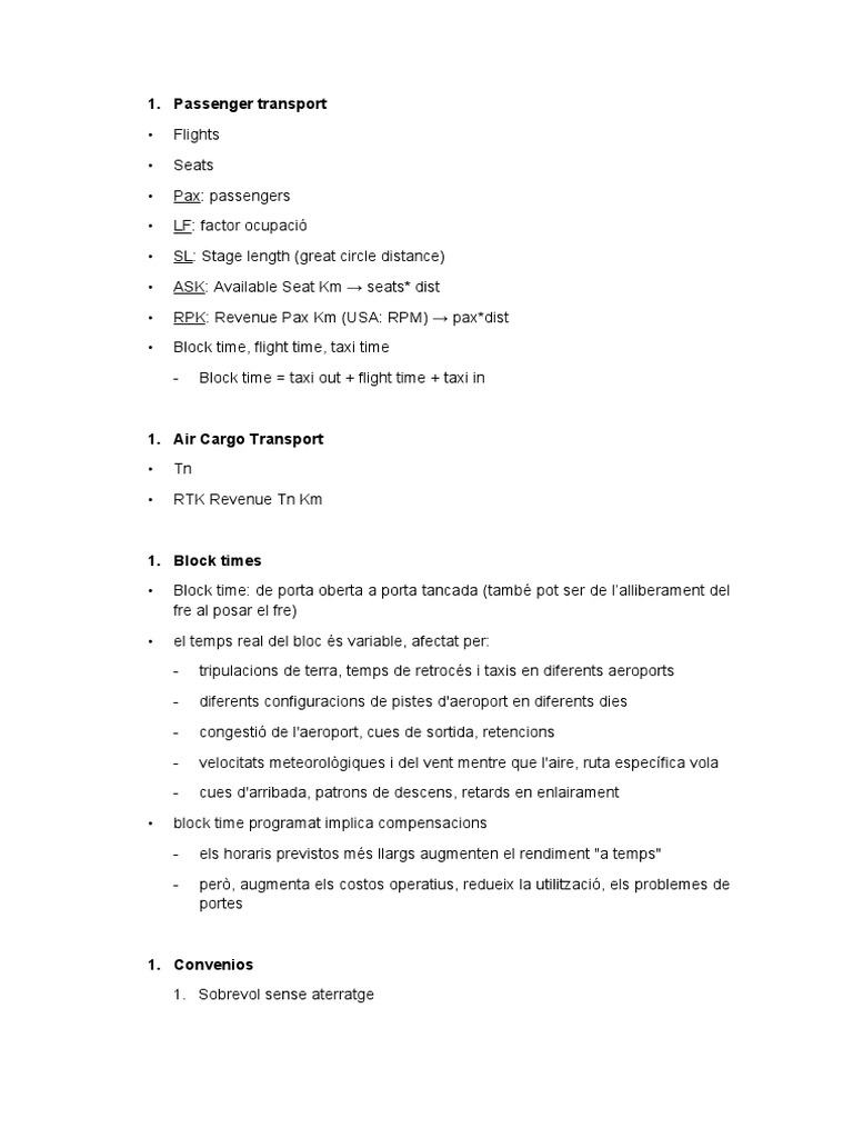 Transport Aeri | PDF